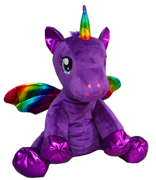 Luna Purple Winged Unicorn | 16" Stuffable Animals | The Zoo Factory