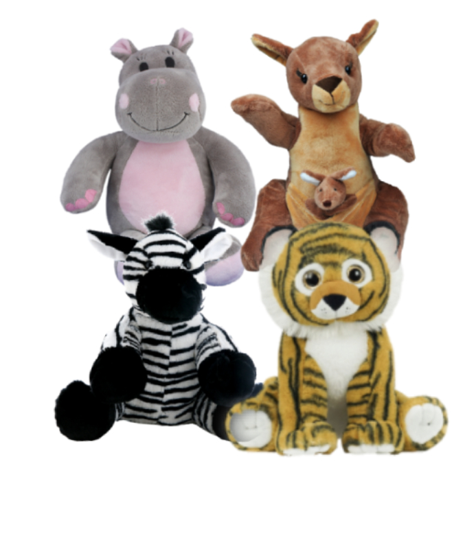 16" Zoo Animal Four Pack * Includes Stuffing *- Single - The Zoo Factory