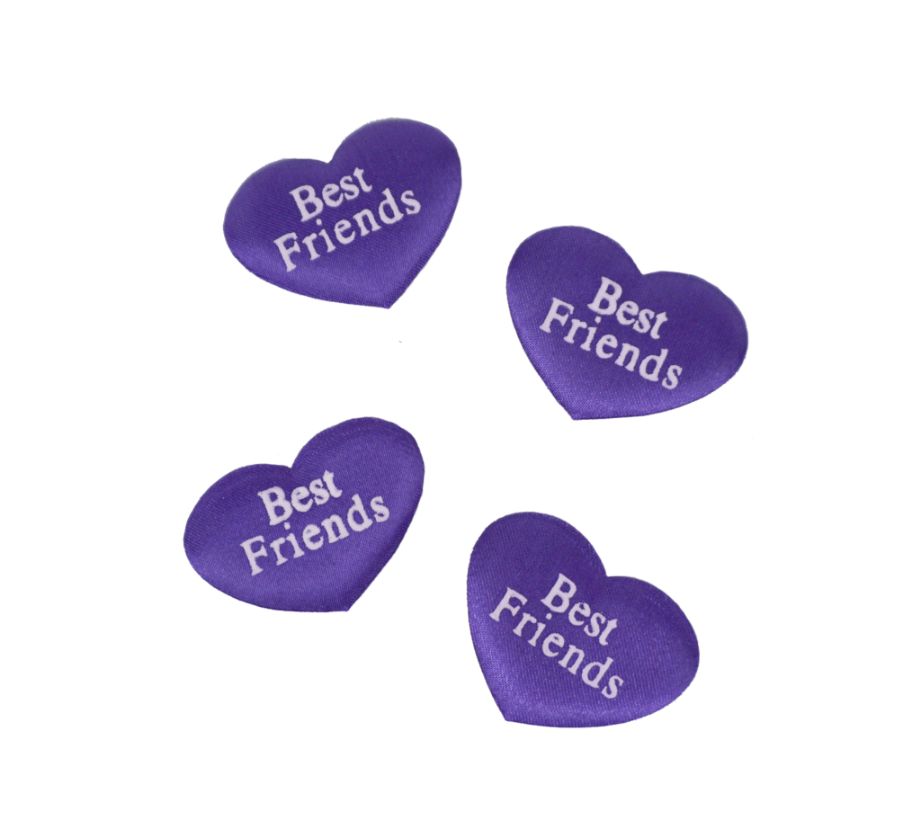 Purple Best Friends Heart Inserts (pack of 10) - The Zoo Factory