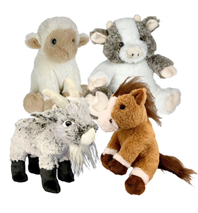 8" Barnyard Friends Four Pack * Includes Stuffing * - The Zoo Factory
